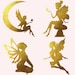 Gold Foil Fairies, Fairy Clip Art, Gold Foil Clipart, Fairy Silhouettes ...