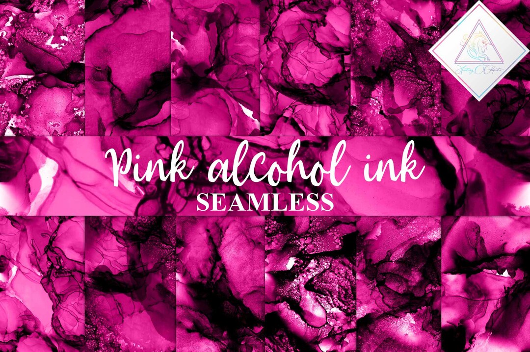 Pink Alcohol Ink, Digital Paper, Seamless Patterns, Liquid Textures ...