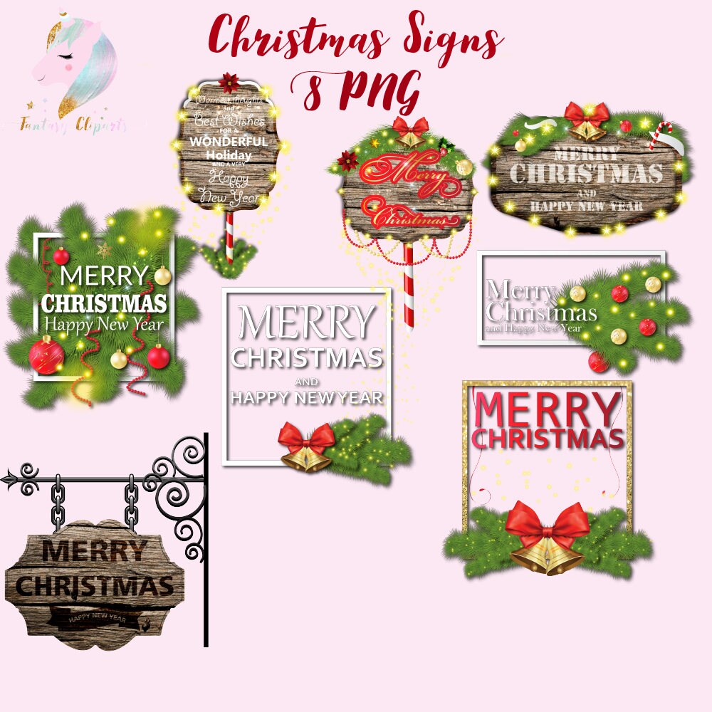 Christmas wood signs wooden signs christmas clipart | Etsy