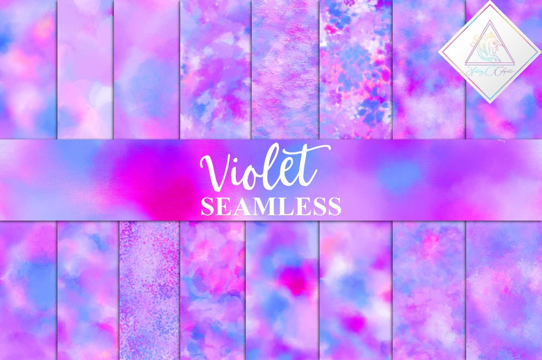 Violet Watercolor, Seamless Textures, Digital Paper, Paint Background ...