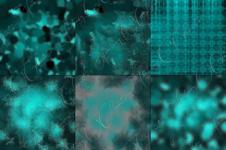 Turquoise Grunge Digital Paper Gothic Backgrounds Victorian - Etsy