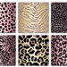 Rose Gold Glitter Safari Animal Print Digital Paper | Blush Cheetah ...