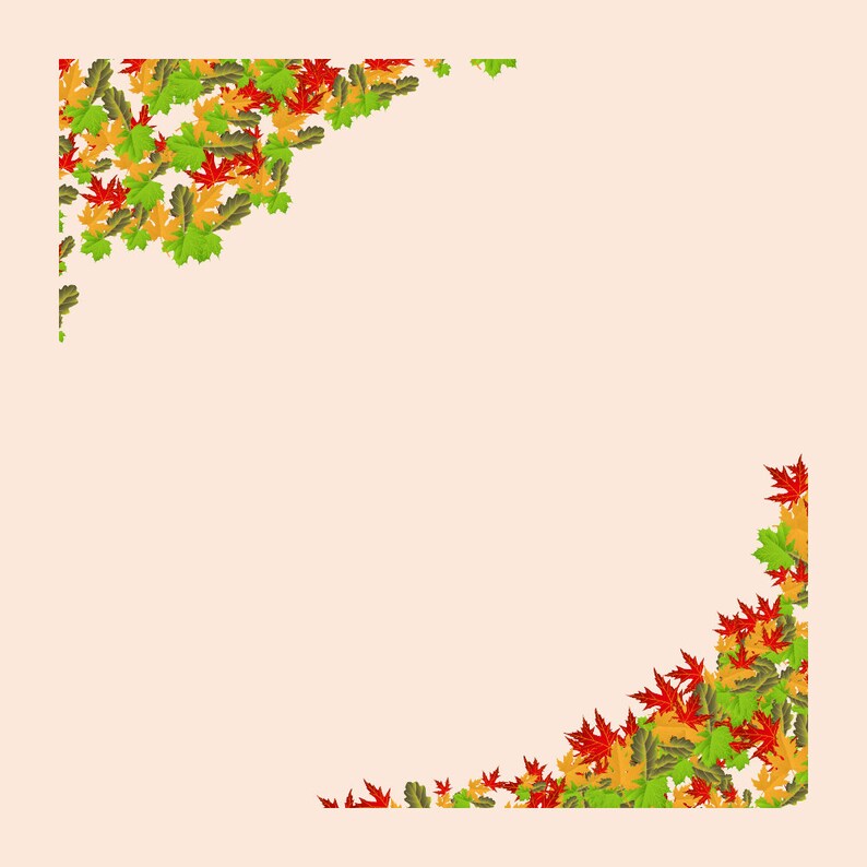 Autumn Clipart Fall Clip Art Set Autumn Wreaths Leaves | Etsy