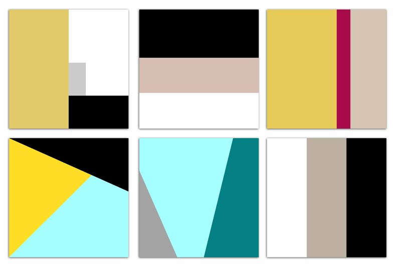 Block colors digital paper plain bright vivid colorful | Etsy