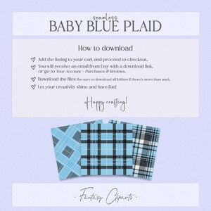 Baby Blue Plaid Digital Paper Light Blue Tartan Patterns Gingham ...