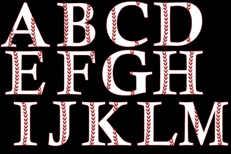 Baseball Alphabet Ball Letters Letter Overlay Sports - Etsy
