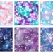 Galaxy Bokeh Digital Paper Mermaid Blue Seamless Pattern - Etsy