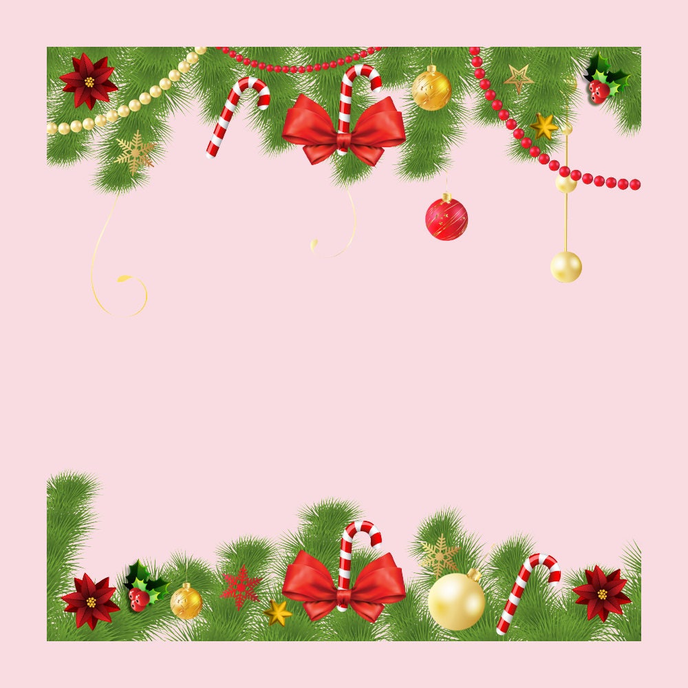 Christmas Borders, Xmas Decor Set, Christmas Frames, Border Clip Art ...