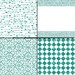 Glitter Turquoise Digital Paper White Backgrounds Shimmer - Etsy