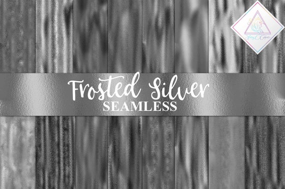 Frosted Foils Frozen Silver Digital Paper Seamless - Etsy