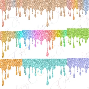 Glitter Drippings, Dripping Overlay, Sparkling Drips, Liquid Glitter ...