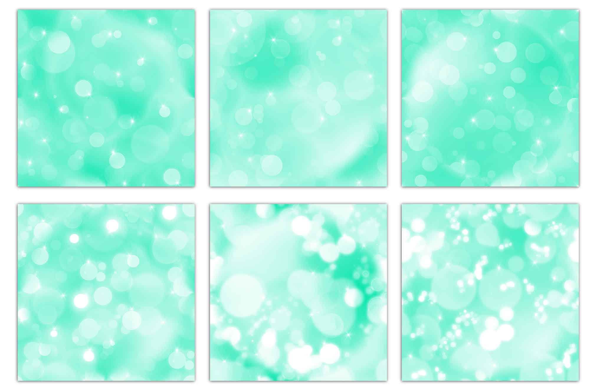 Aqua Bokeh Lights Digital Paper Seamless Patterns Blurry - Etsy