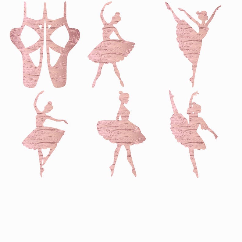 Ballerina silhouette ballerina clipart ballet clip art gold | Etsy