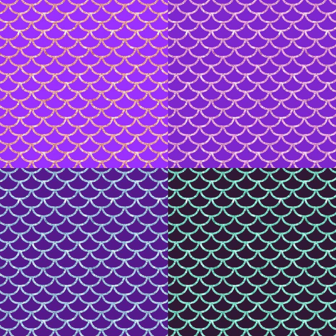Purple Mermaid Scale Lilac Mermaid Scales Geometric Pattern | Etsy