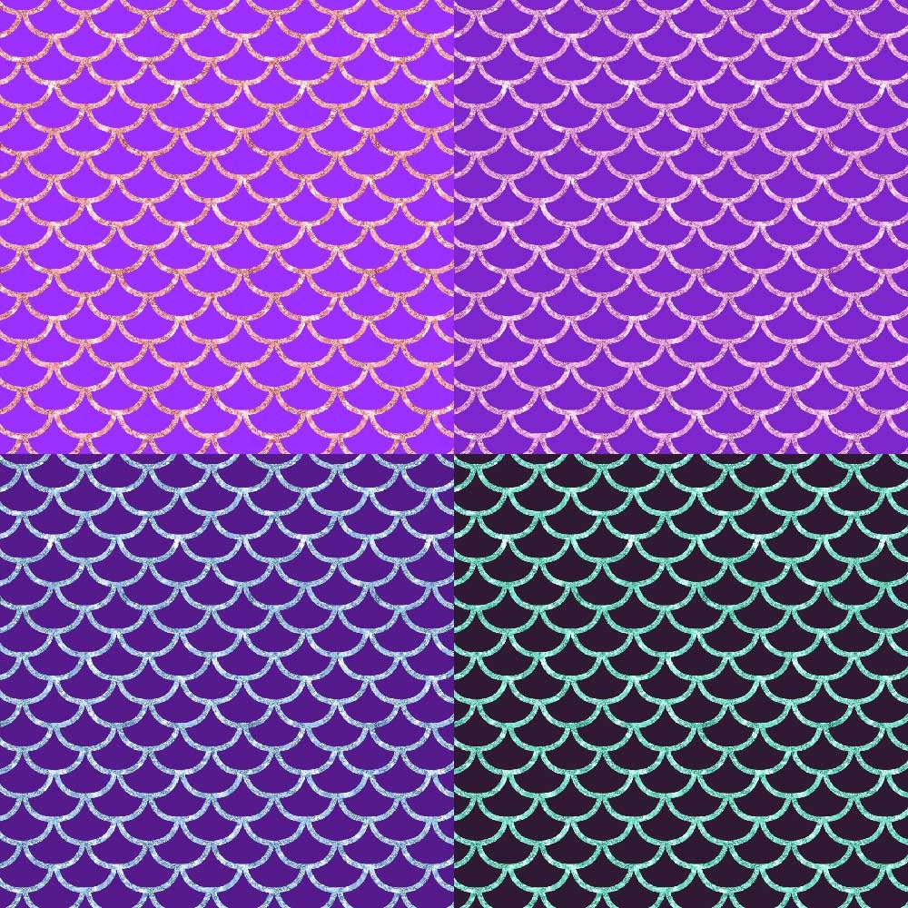 Purple Mermaid Scale Lilac Mermaid Scales Geometric Pattern | Etsy