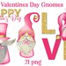 Valentines Day Gnomes Clipart Nordic Scandinavian Pink - Etsy