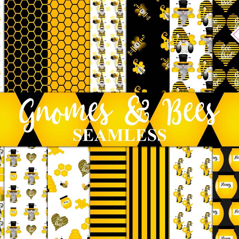 Bee Digital Paper - Etsy