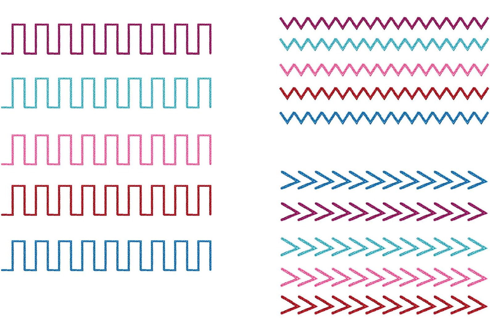 Stitched Borders Sewing Clipart Cross Stitch Stitches Clip - Etsy