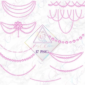 Pink Diamonds, Diamond Clipart, Rhinestone Strands, Jewelry Clip Art ...