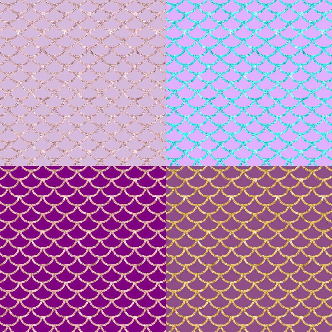 Purple Mermaid Scale Lilac Mermaid Scales Geometric Pattern - Etsy