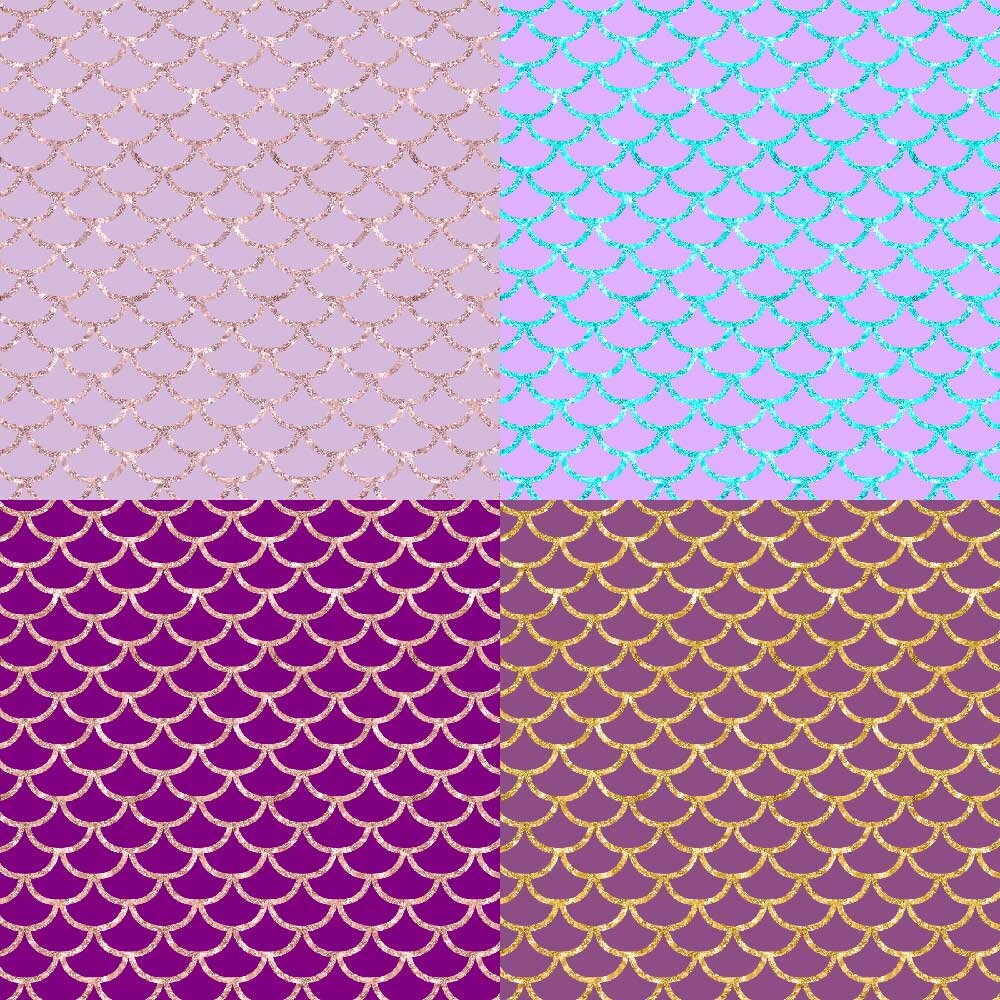 Purple Mermaid Scale Lilac Mermaid Scales Geometric Pattern | Etsy