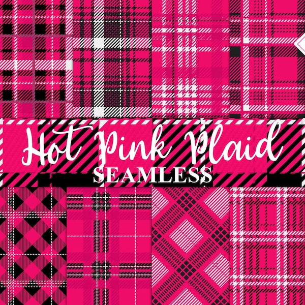 Pink Plaid Fabric - Etsy