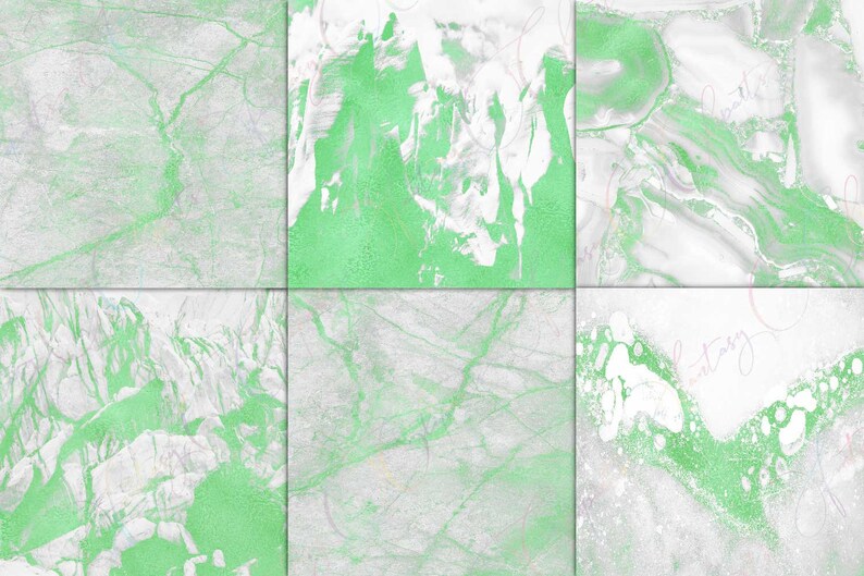 Mint marble digital paper green marble aqua turquoise | Etsy