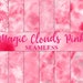 Pink Magic Clouds Digital Paper Seamless Patterns - Etsy
