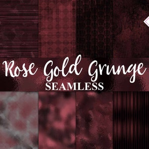 Rose Gold Grunge, Digital Paper, Gothic Backgrounds, Victorian Damask ...