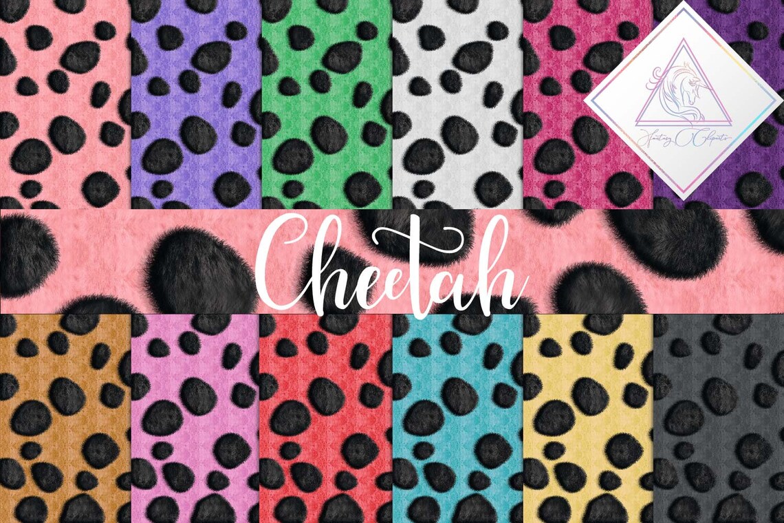 Cheetah Print Digital Paper Fur Animal Skin Furry - Etsy