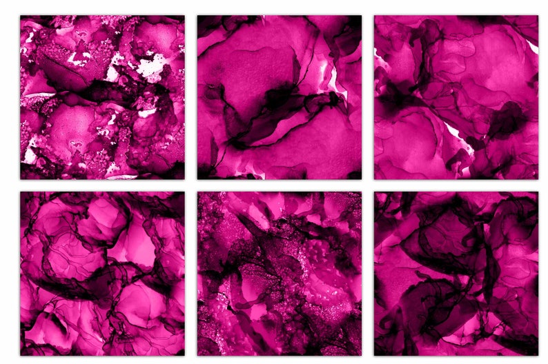 Pink Alcohol Ink Digital Paper Seamless Patterns Liquid - Etsy
