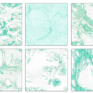 Turquoise Marble, Digital Paper, Seamless Patterns, Glitter Agate Stone ...