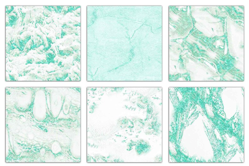 Turquoise Marble Digital Paper Seamless Patterns Glitter - Etsy