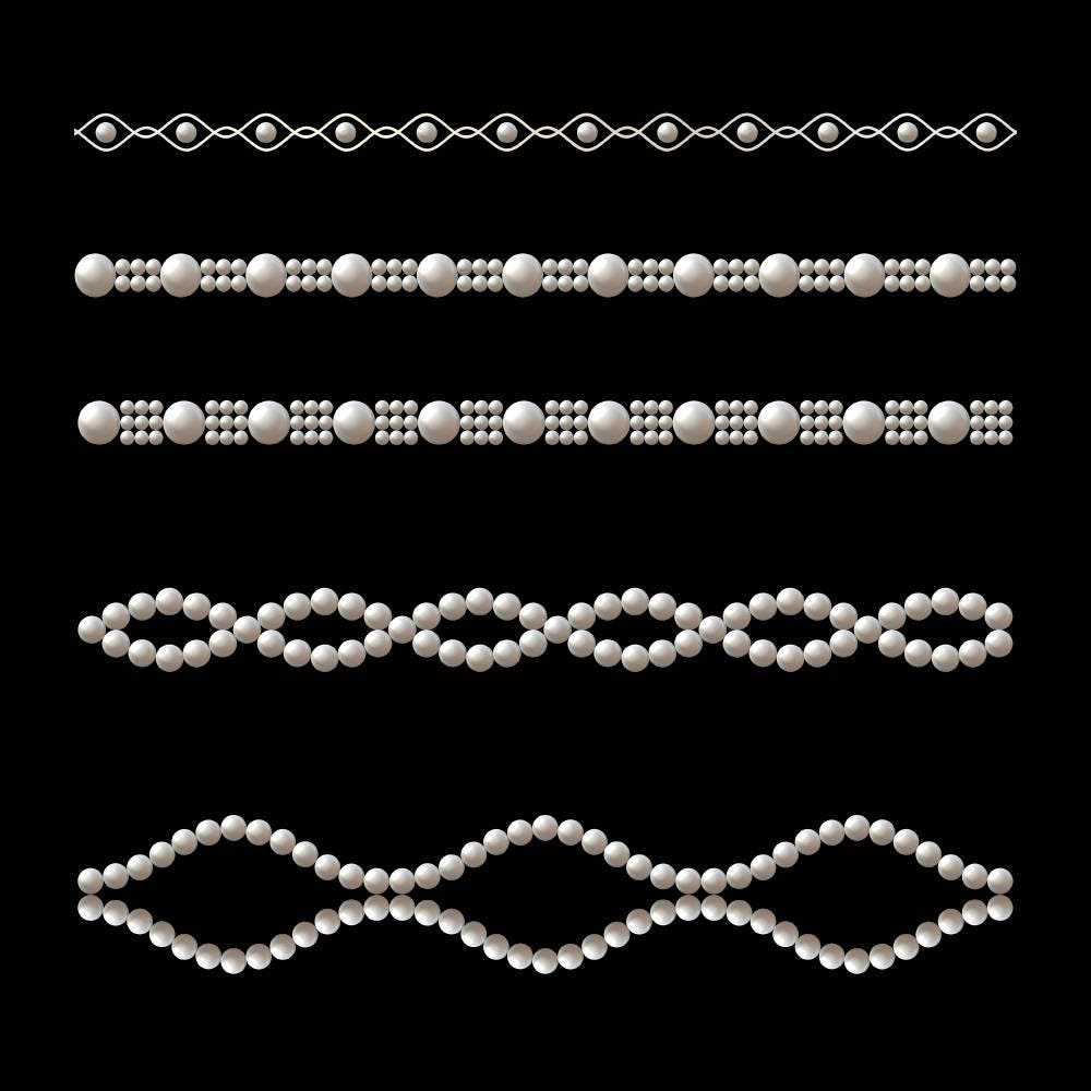 Pearl Border Clipart Pearls Clipart Borders Clip Art White - Etsy Canada