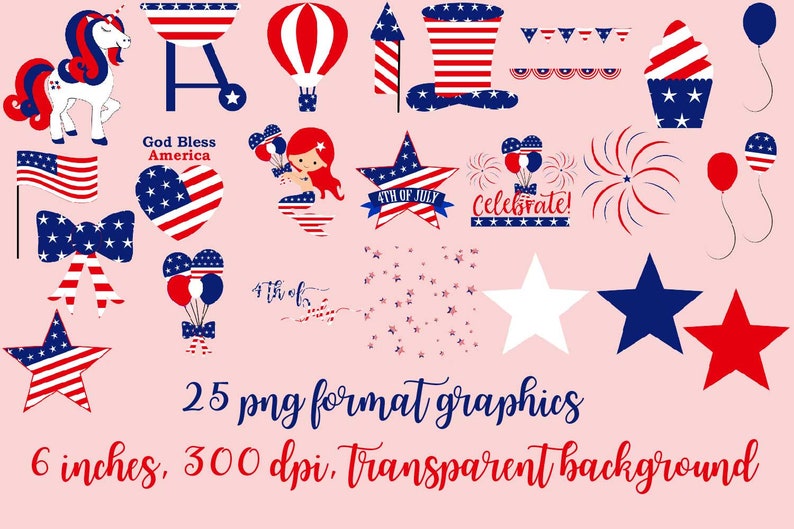 4th of July Huge Bundle of Watercolor Digital Papers - Etsy