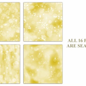 Gold Bokeh Lights, Digital Paper, Seamless Patterns, Blurry Textures ...