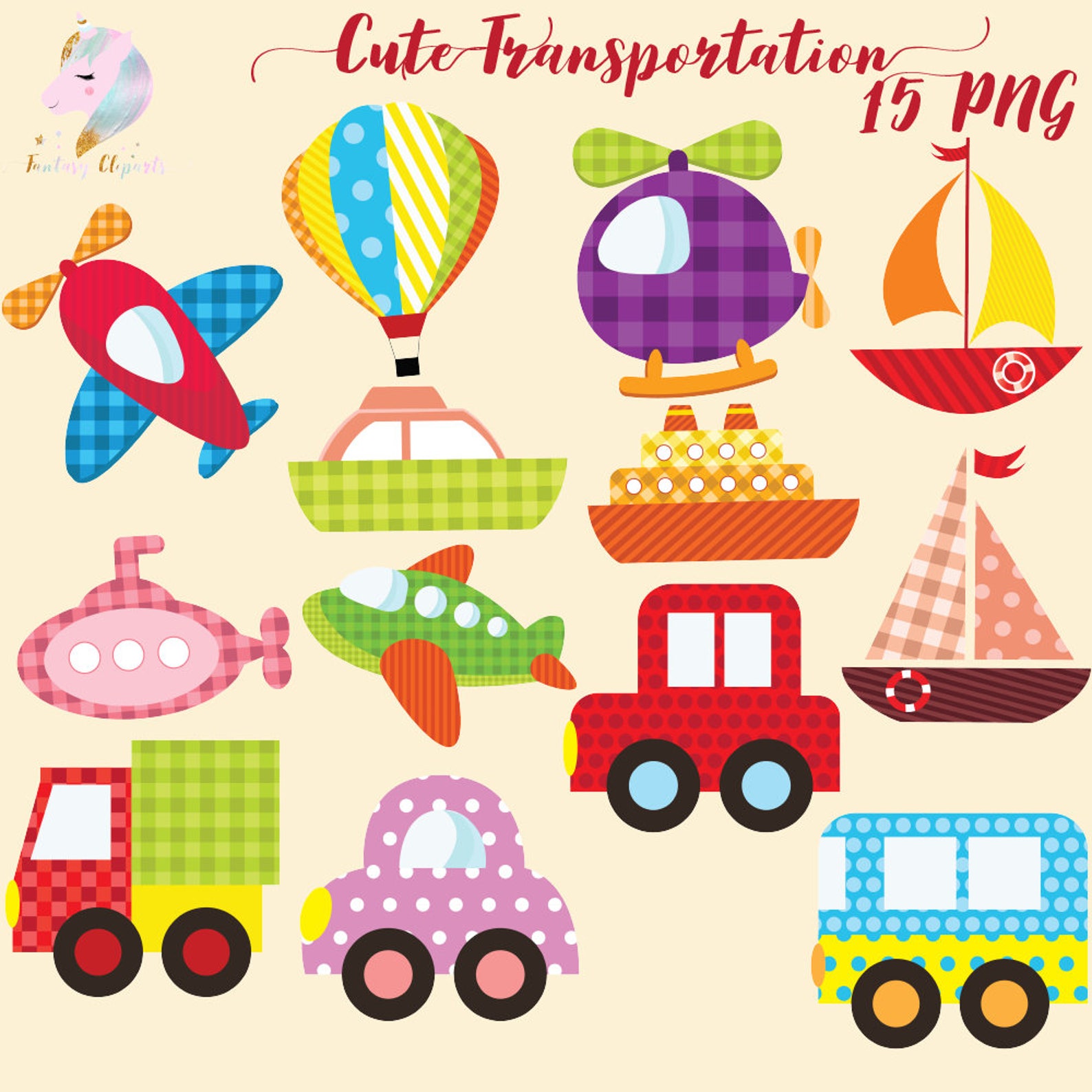 Cute transportation transport clipart air transportation | Etsy