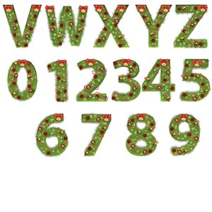 Christmas Alphabet Xmas Letters in Png Format, Christmas Numbers ...