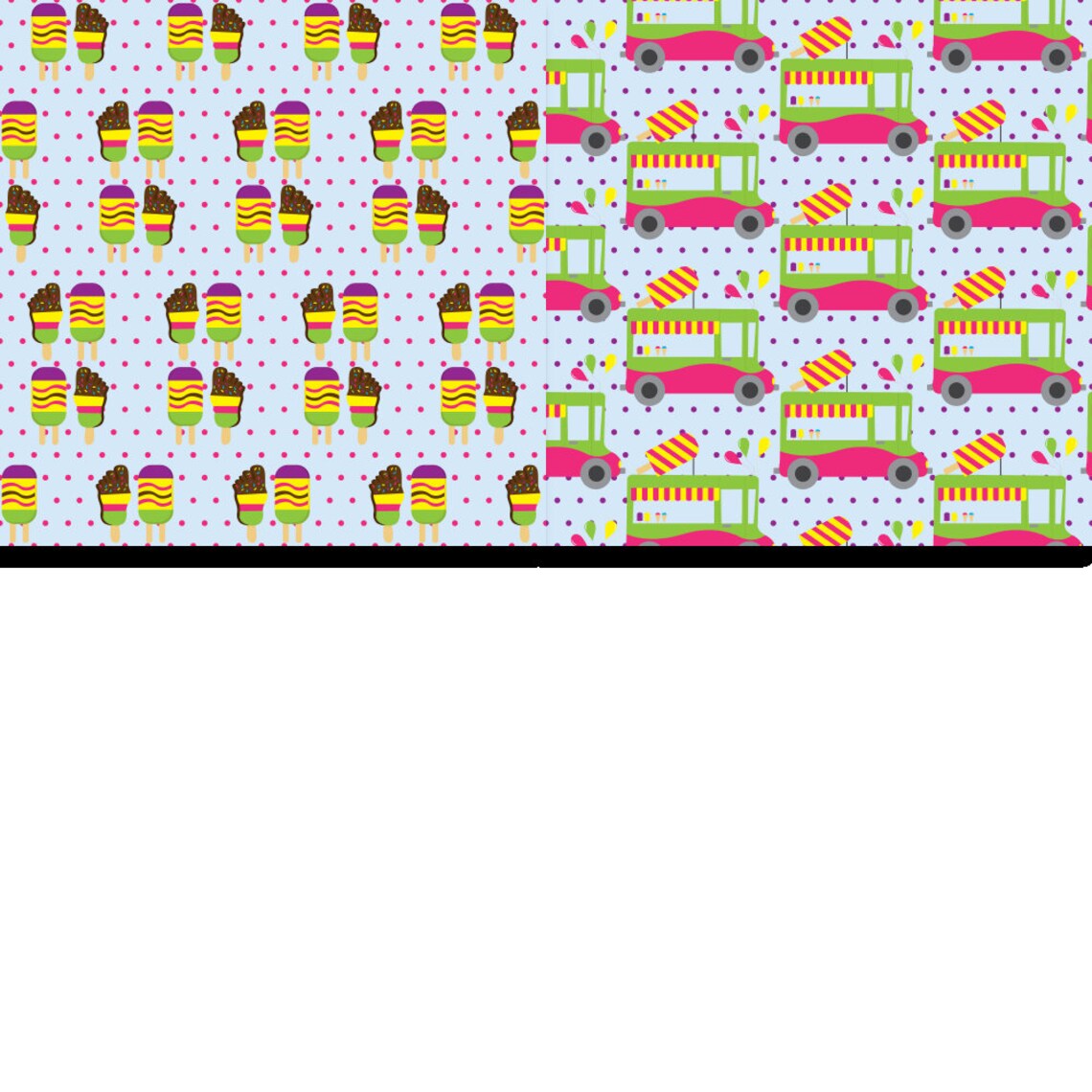 Ice Cream Paper Kids Digital Paper Children Scrapbook - Etsy