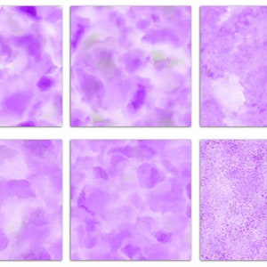 Magic Clouds, Digital Paper, Purple Watercolor, Lilac Watercolour ...