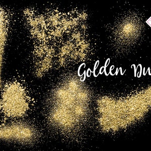Gold Dust, Golden Glitter, Digital Clipart, Fairy Dusting, Magic ...