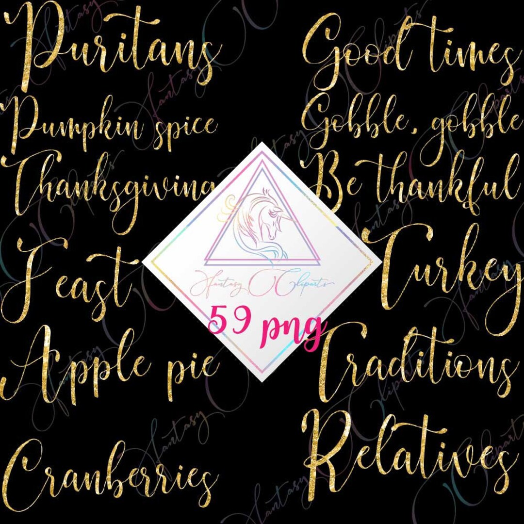 Thanksgiving Sayings, Give Thanks Clipart, Turkey Gobble Png, Word Art ...