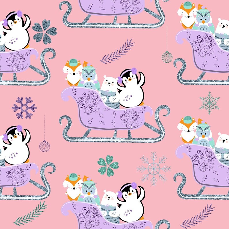 Woodland Animals Digital Paper Winter Forest Animal - Etsy