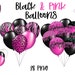 Black Pink Combo, Balloon Clipart, Balloons Bunches, Transparent Png ...