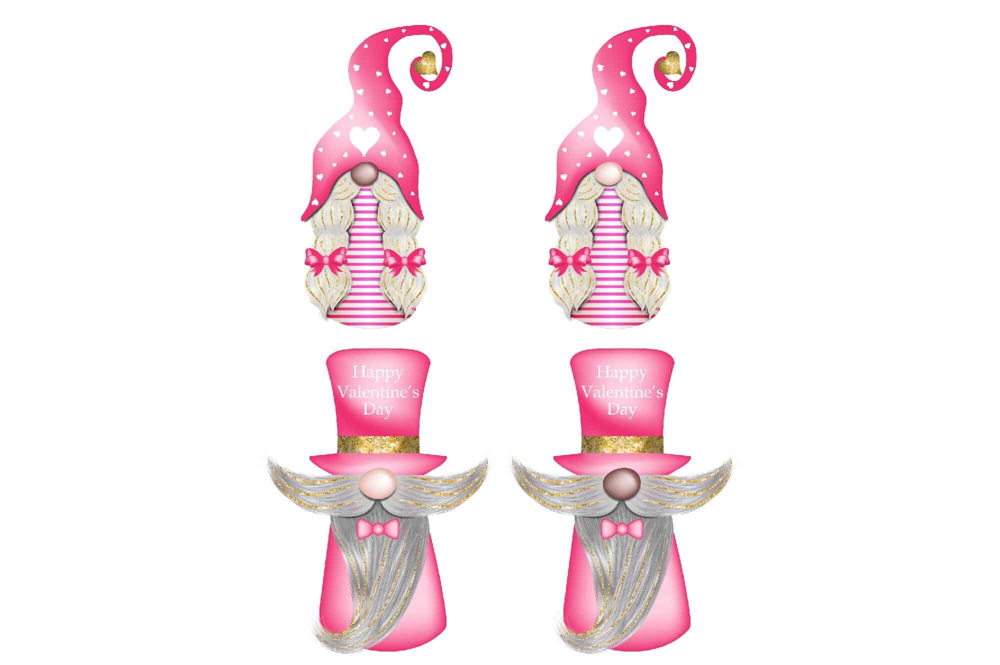 Valentines Day Gnomes Clipart Nordic Scandinavian Pink - Etsy