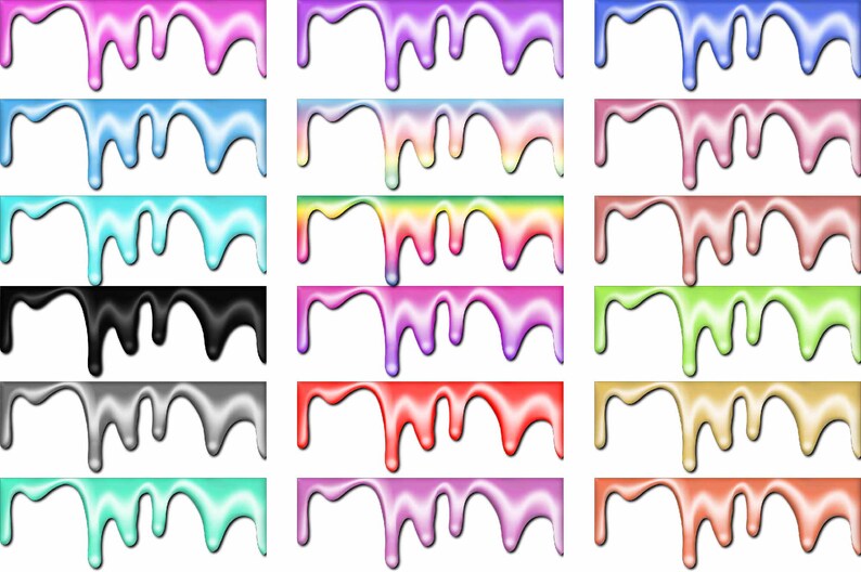 Metallic Drippings Drips Overlay Sparkling Drops Liquid - Etsy