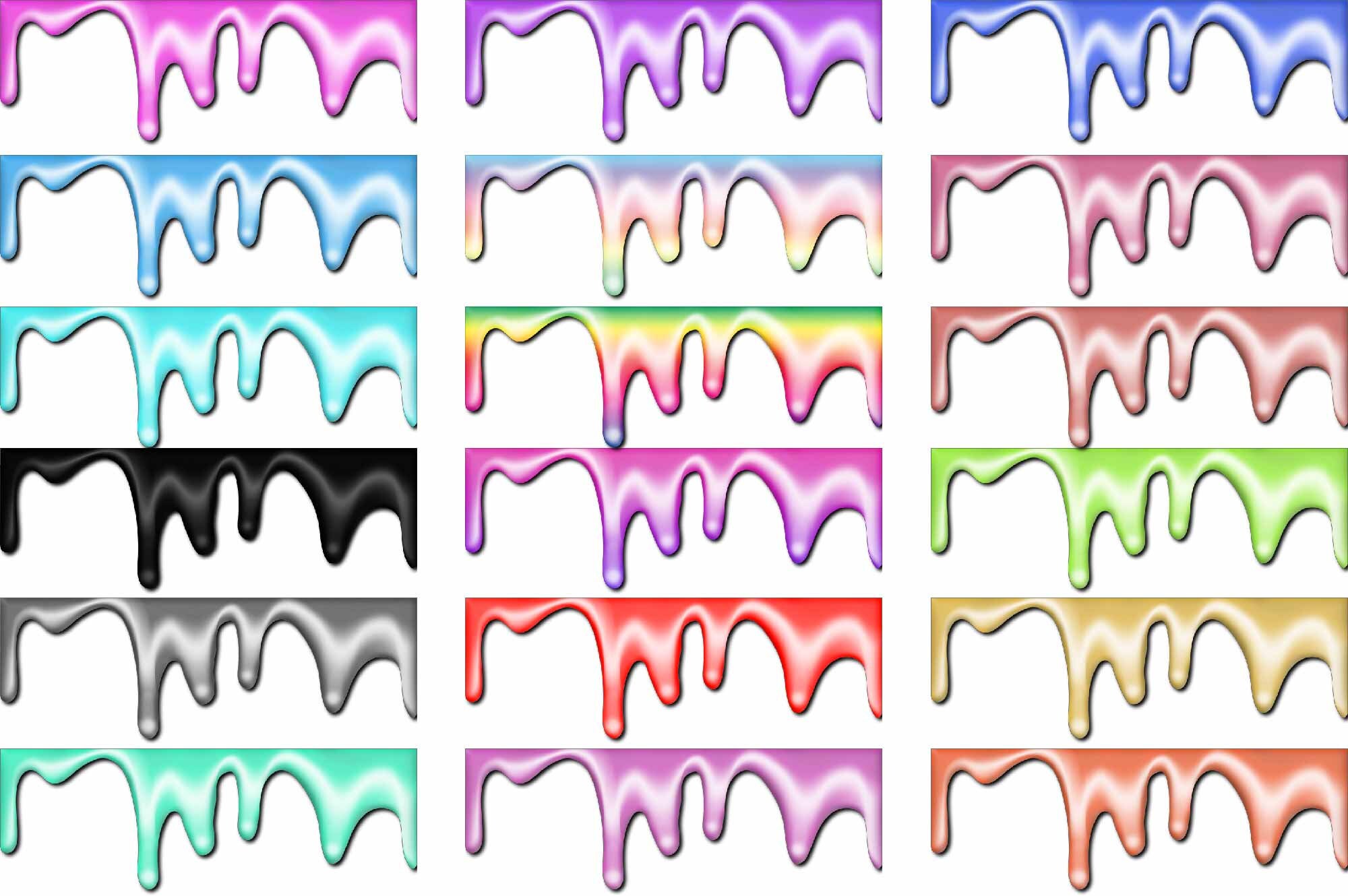 Metallic Drippings Drips Overlay Sparkling Drops Liquid - Etsy