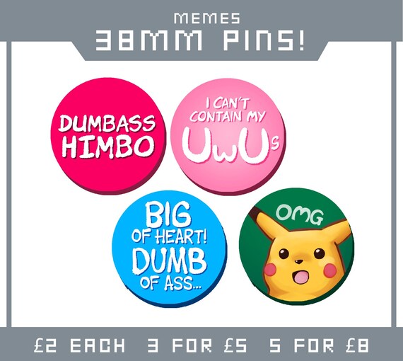 Meme Badge Pins 38mm | Etsy