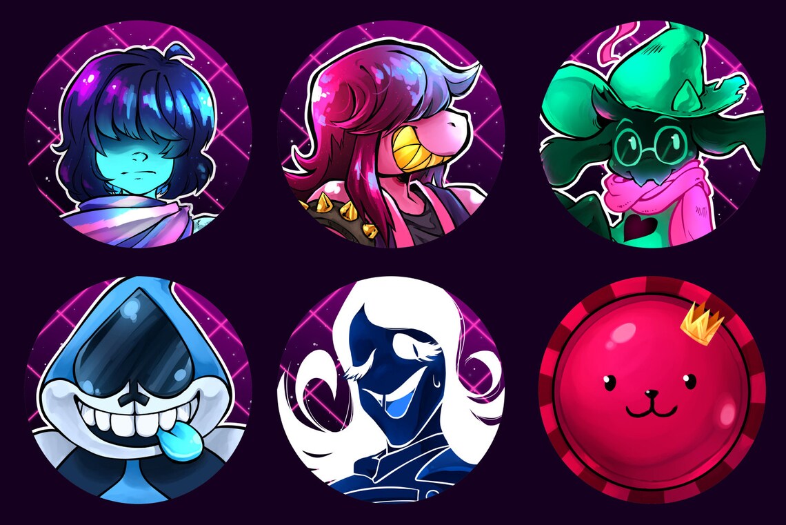 Deltarune Pin Badges Various Sizes 38mm and 58mm - Etsy