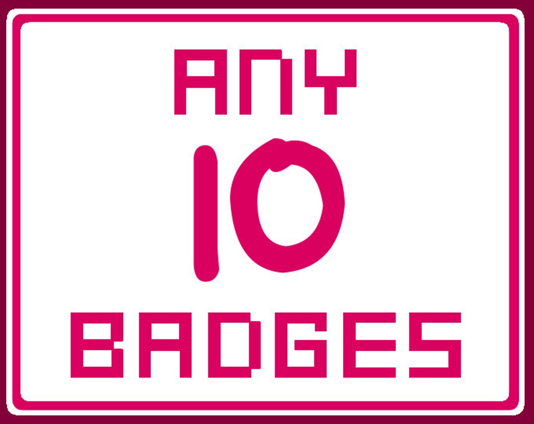 Any 10 Badges - Etsy